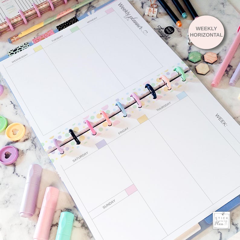 Bundle of Printable Disc Planner Inserts Fit Happy Planner Classic ...