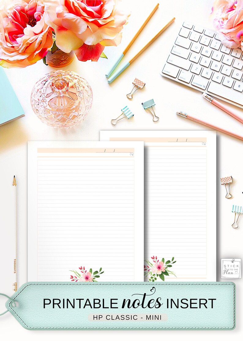 Printable Happy Planner Notes Insert Classic HP Lined Note - Etsy