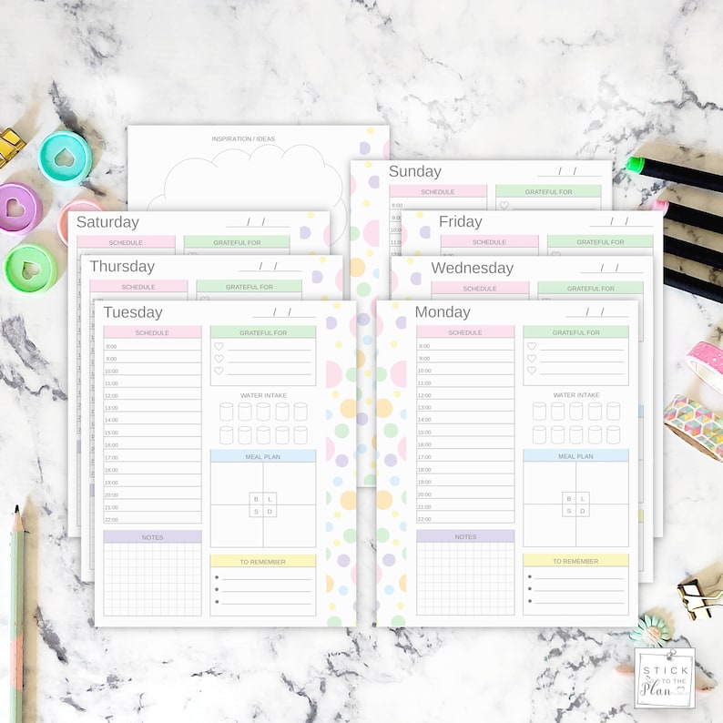 Daily Dutch Doors Printable Insert Fit Happy Planner Skinny Classic ...