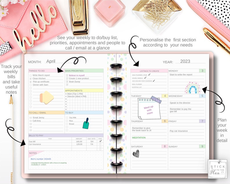 Dashboard Layout Happy Planner Classic Printable Insert - Etsy