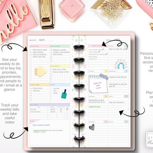 Printable Dashboard Layout Happy Planner Skinny Classic Insert, HP Half ...