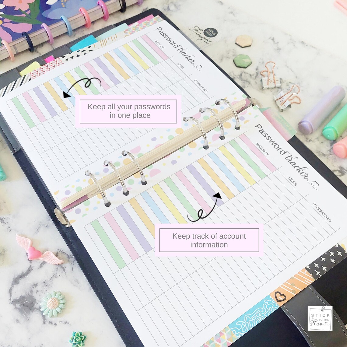 A5 Password Tracker, Printable Half Letter Password Book, Password ...