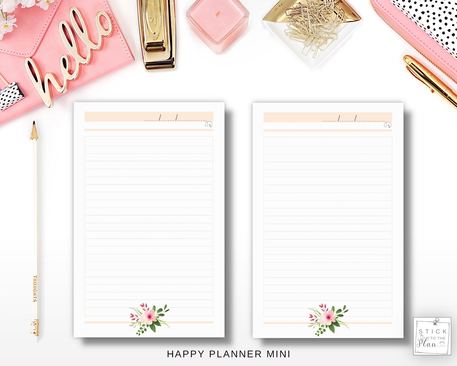 Printable Happy Planner Notes Insert Classic HP Lined Note - Etsy