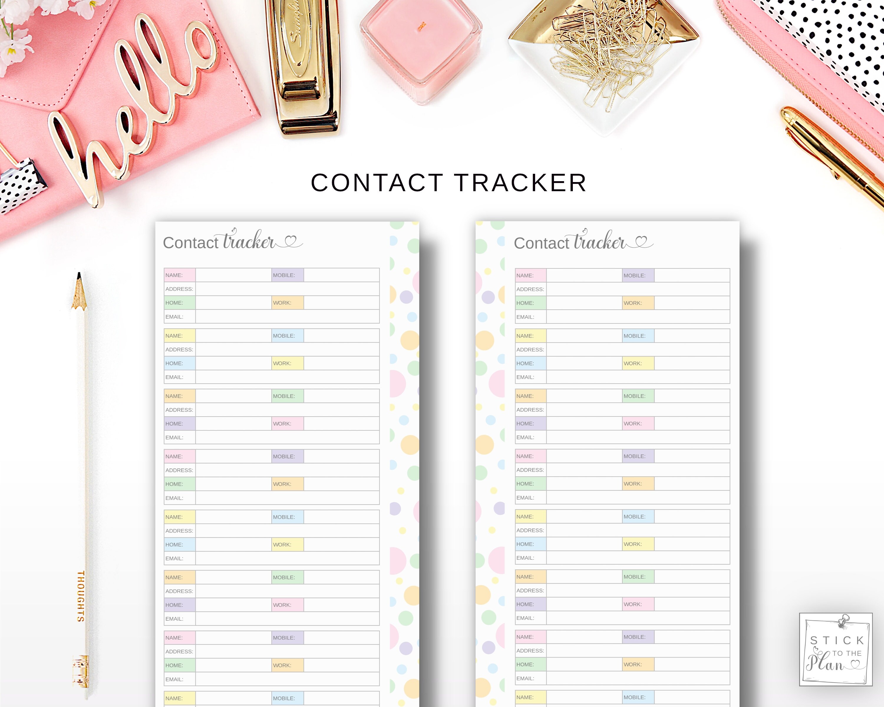 Printable Tracker Bundle Skinny Classic HP, Bill Payment Checklist ...