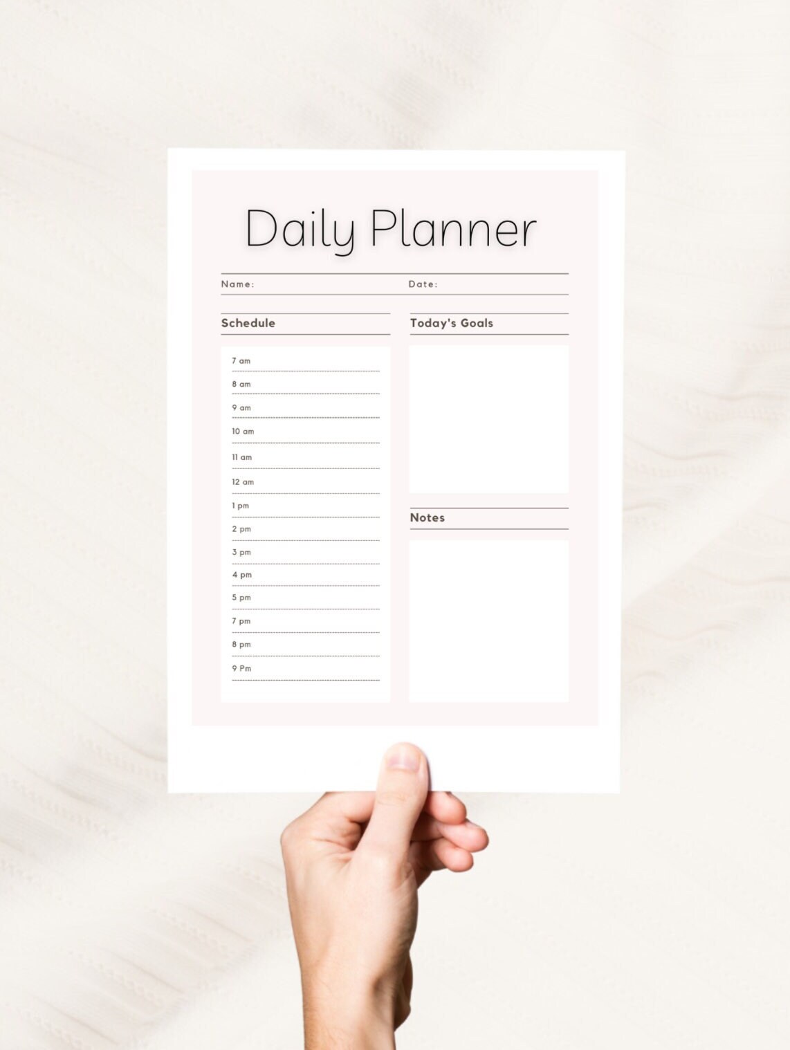 Daily Planner | to Do List | Digital Planner | Downloadable Planner ...