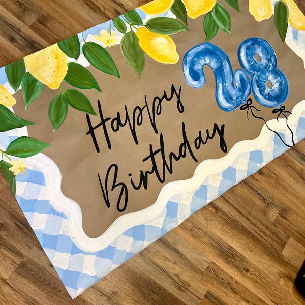 Brown Paper Birthday Sign - Etsy