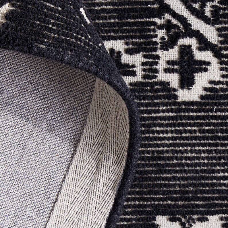 Erria Indigo Clay Black Handmade Tufted 2.5x9 5x8 6x8 8x10 - Etsy