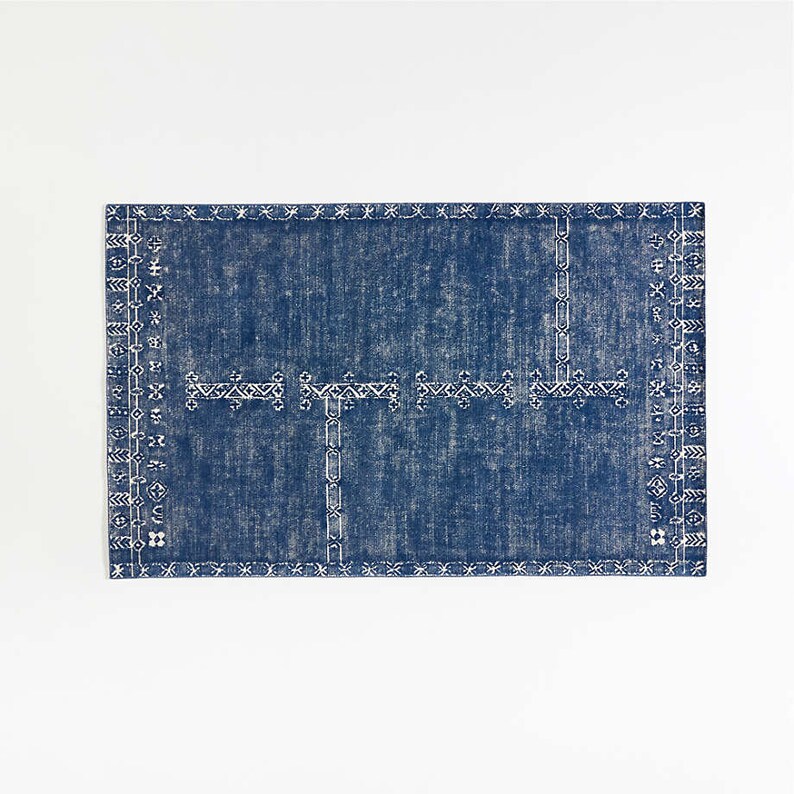 Erria Indigo Clay Black Handmade Tufted 2.5x9 5x8 6x8 8x10 - Etsy