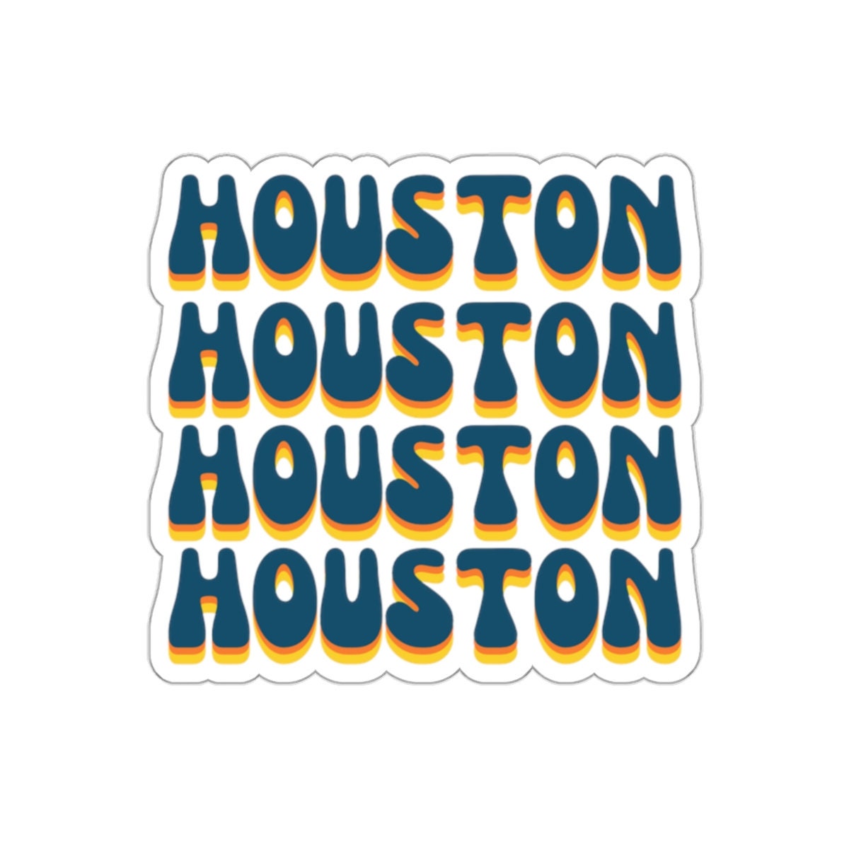 Houston Sticker, Houston Texas, Astros Sticker, Astros Colors, Retro ...