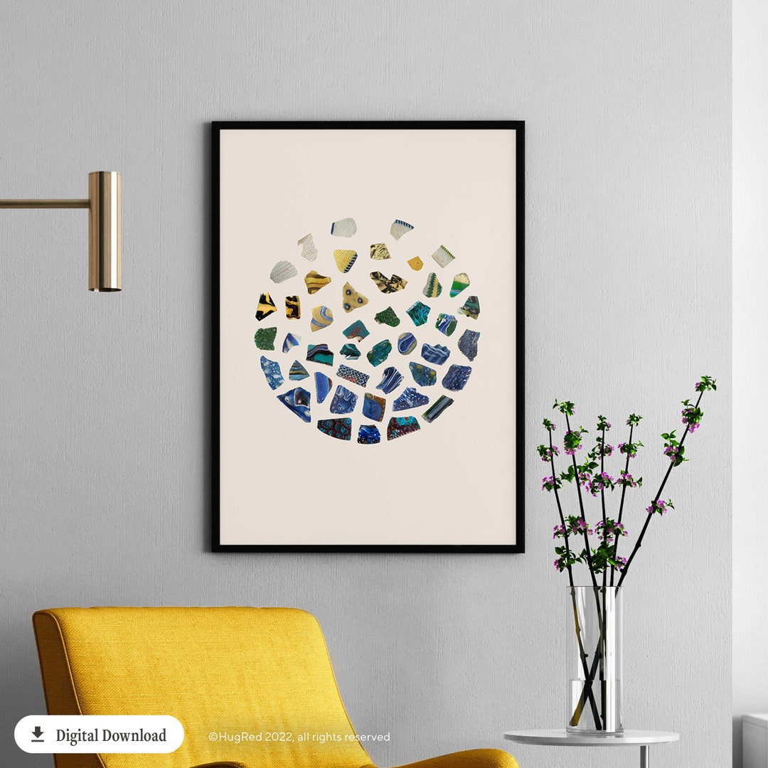 Round I - Blue to White Fragments From History. Glass Mosaic Fragments ...