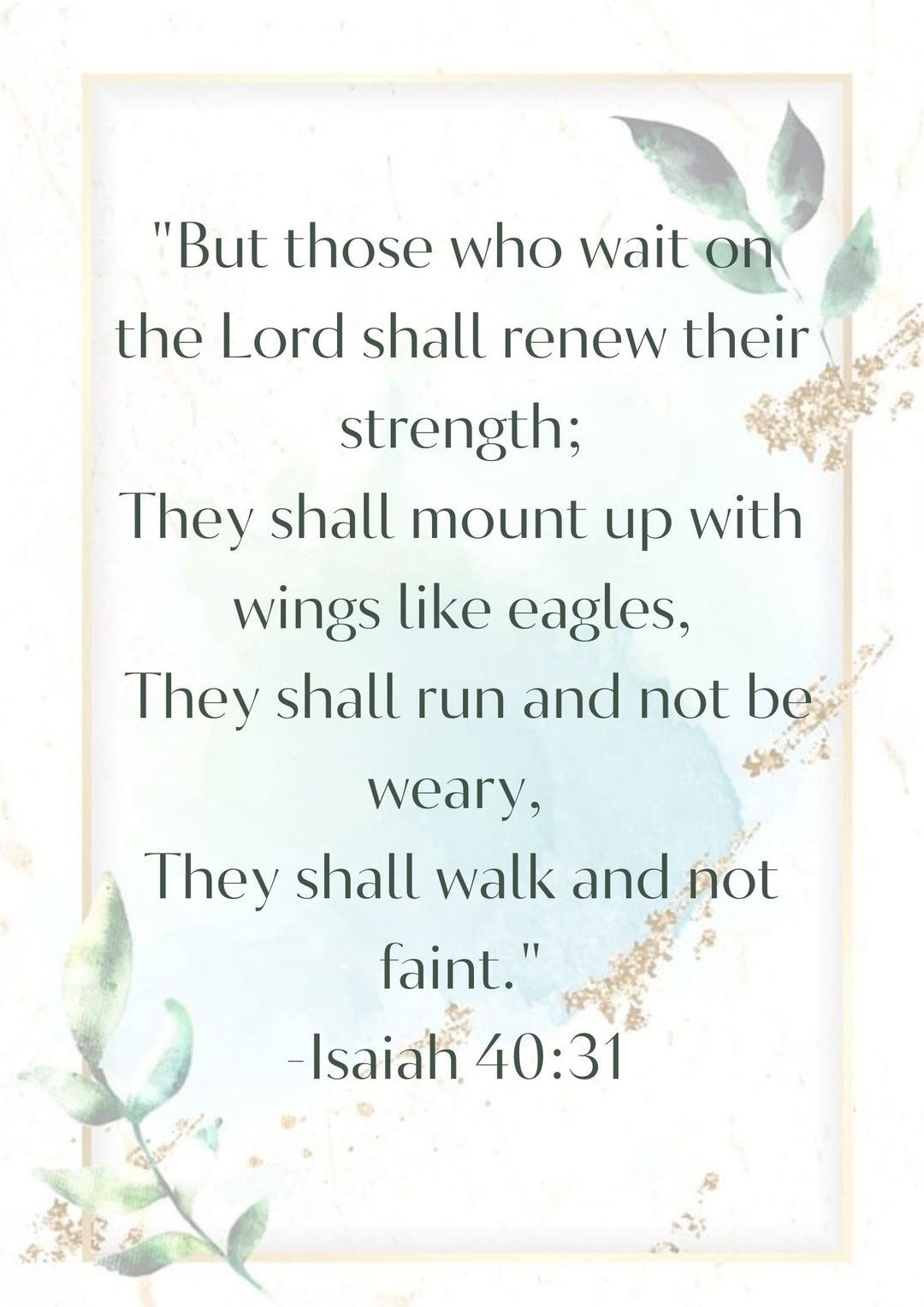 Isaiah 40:31 Downloadable Print - Etsy