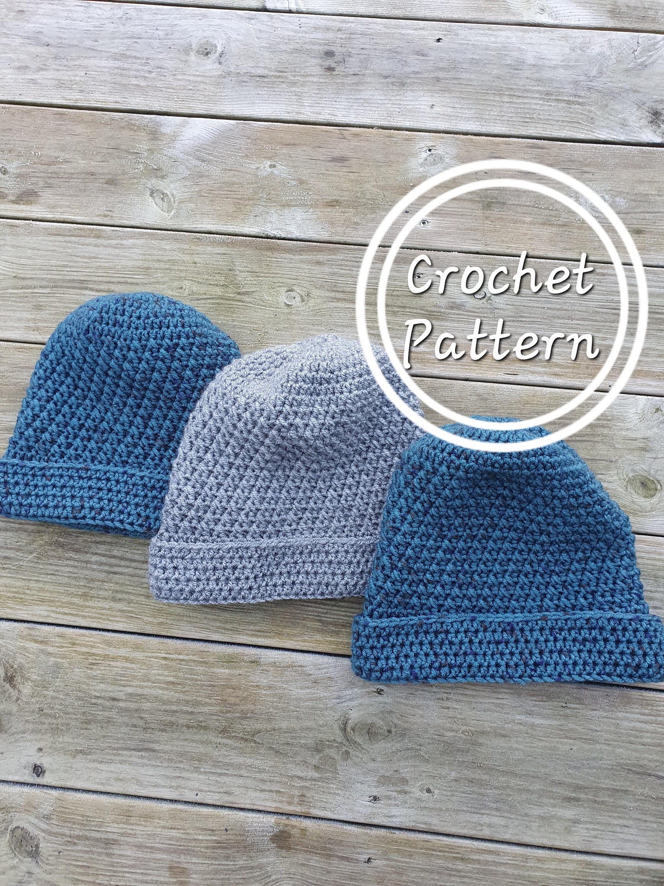 Easy Crochet Pattern, Crocheted Beanie, PDF Pattern, Beginner Friendly ...