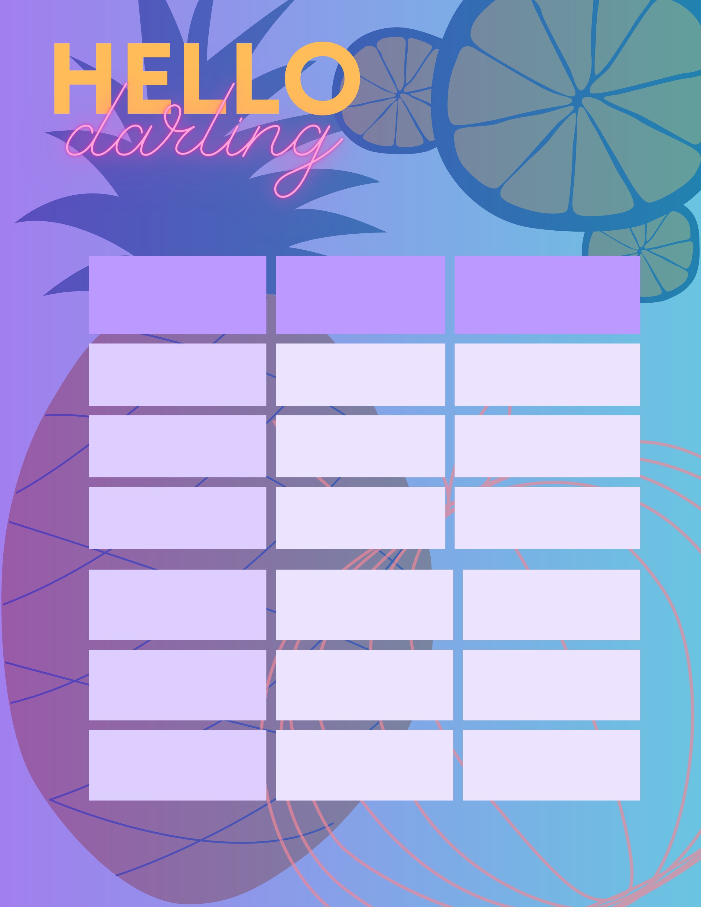 Planner Pages, Colorful Chart, to Do List - Etsy