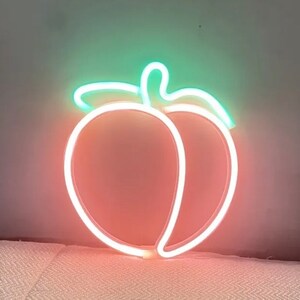 Peach Neon Light | Wall Decor | Peach Decor - Etsy