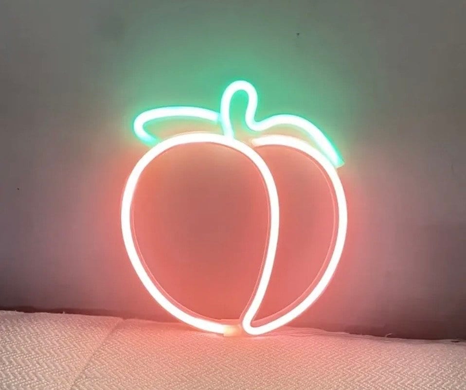 Peach Neon Light | Wall Decor | Peach Decor - Etsy