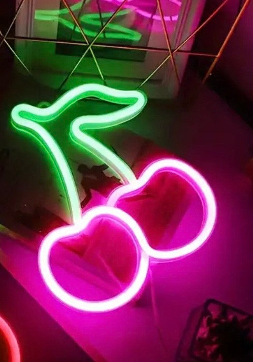 Cherry Neon Light | Wall Décor - Etsy