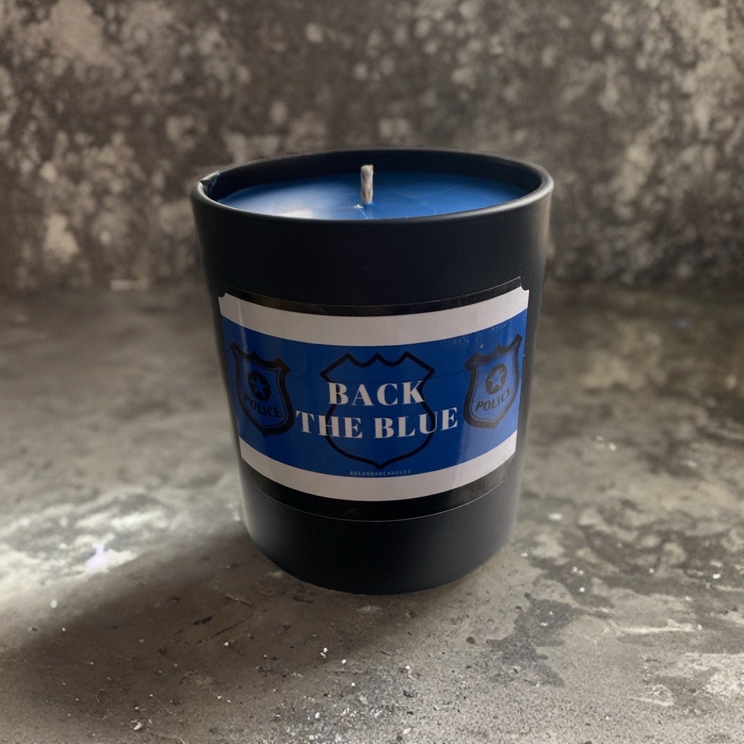Back the Blue Police Candle - Etsy