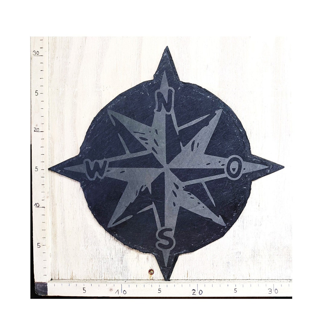 Slate Compass Rose Compass - Etsy