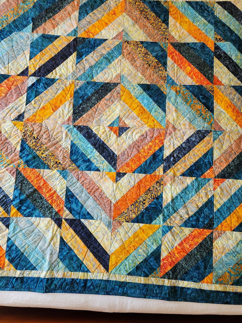 Ocean Sunset Quilted Throw - Etsy