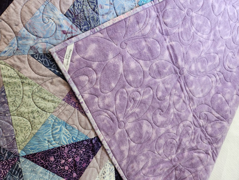 Lavender Daisy Baby Quilt - Etsy