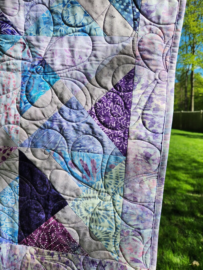 Lavender Daisy Baby Quilt - Etsy
