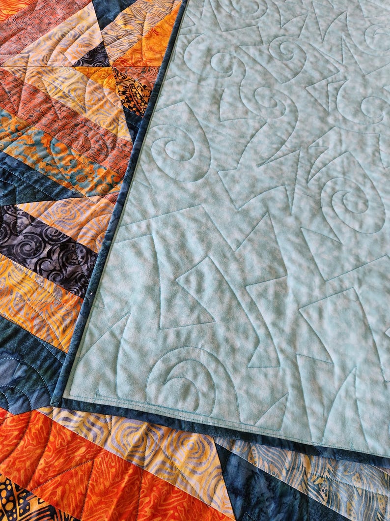 Ocean Sunset Quilted Throw - Etsy