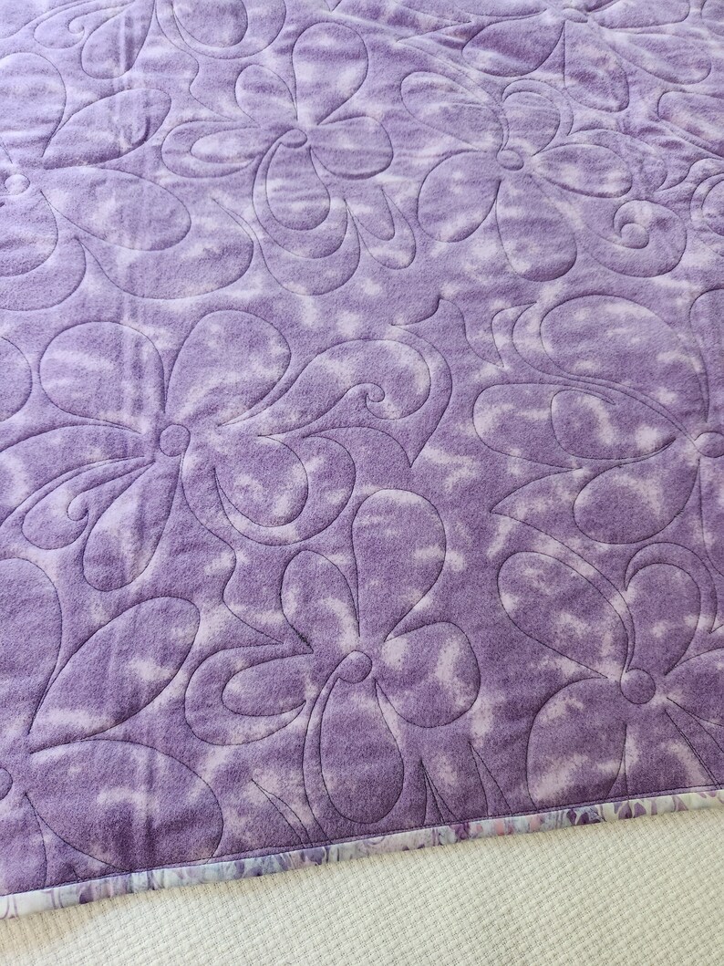 Lavender Daisy Baby Quilt - Etsy