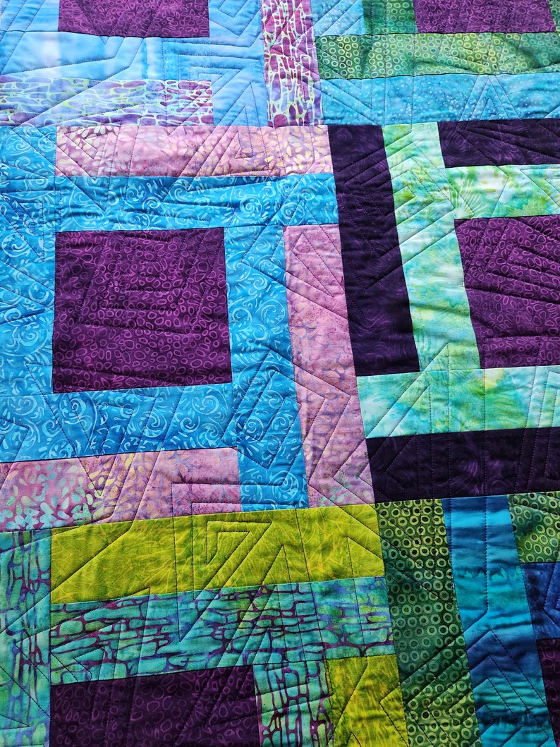 Violet Voyager Quilted Throw - Etsy