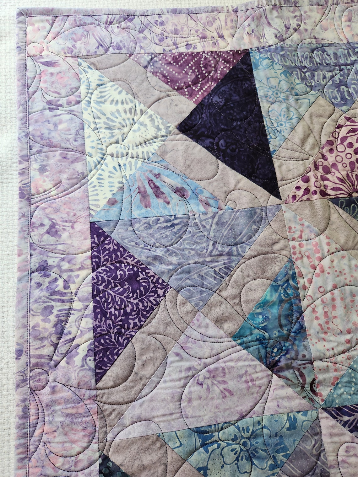 Lavender Daisy Baby Quilt - Etsy