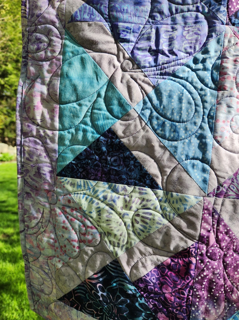 Lavender Daisy Baby Quilt - Etsy