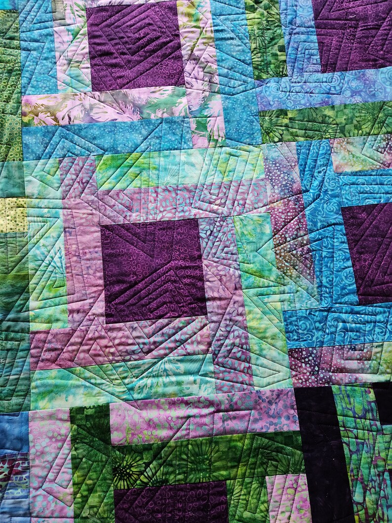 Violet Voyager Quilted Throw - Etsy