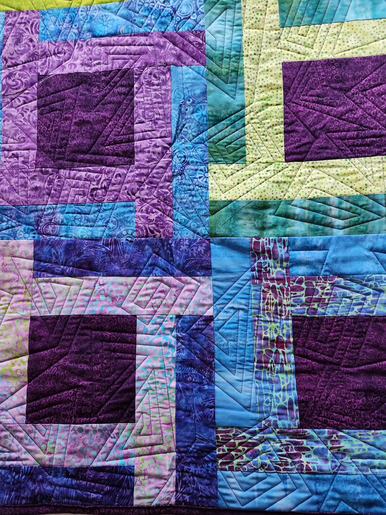 Violet Voyager Quilted Throw - Etsy