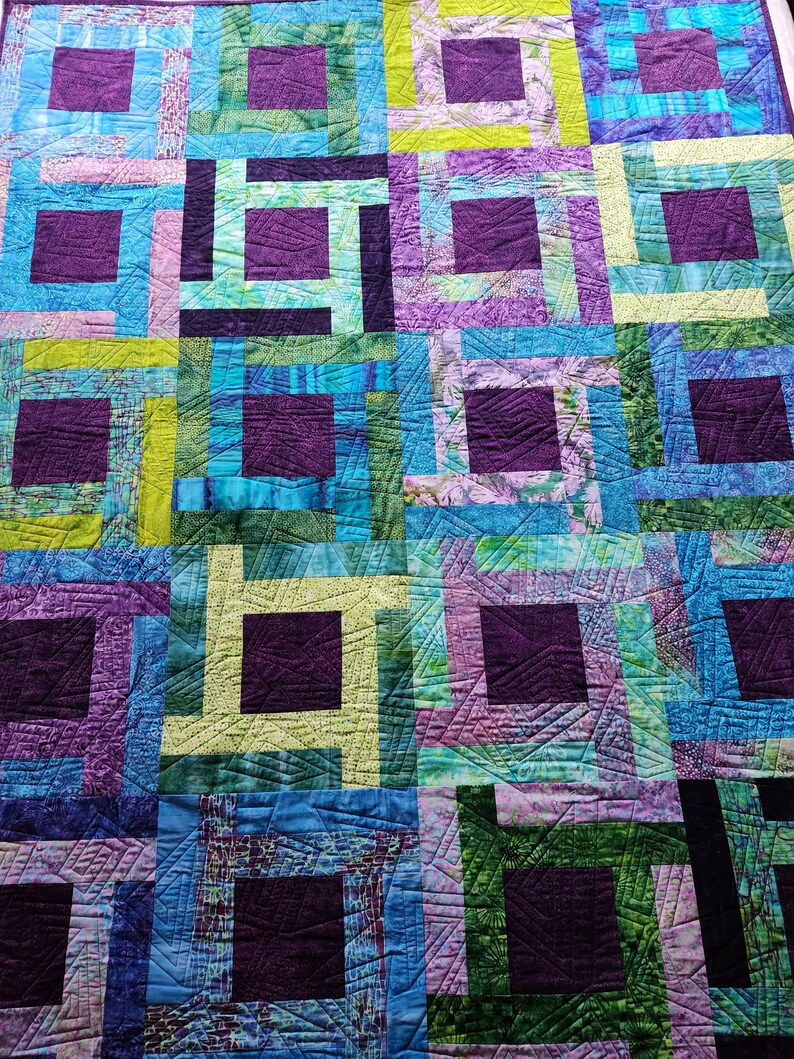 Violet Voyager Quilted Throw - Etsy