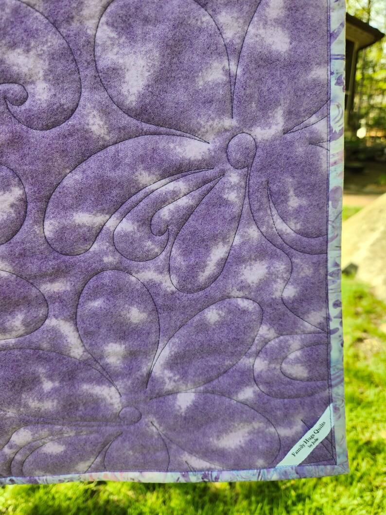 Lavender Daisy Baby Quilt - Etsy