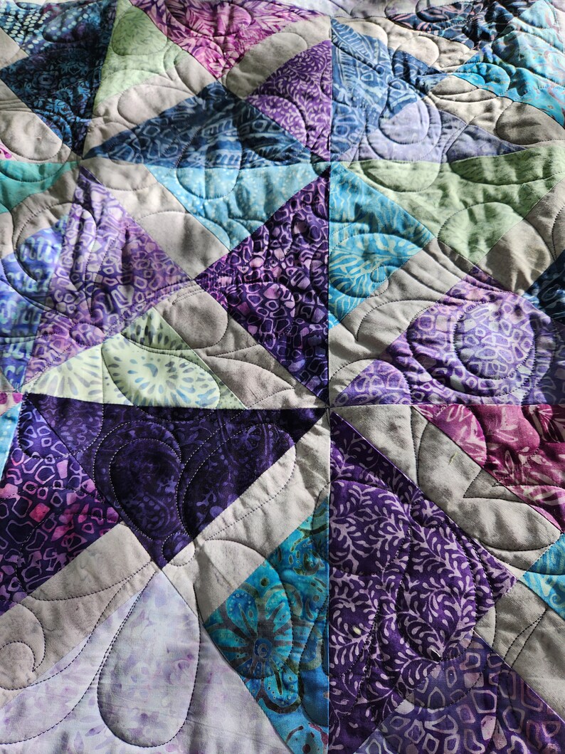 Lavender Daisy Baby Quilt - Etsy
