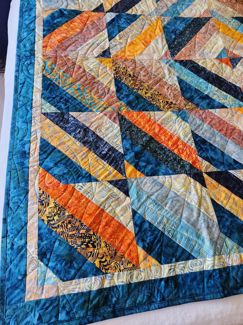 Ocean Sunset Quilted Throw - Etsy