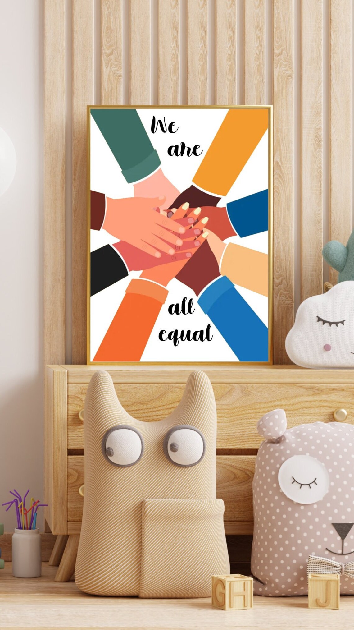We Are All Equal Poster | Colourful Diversity Printable Art for ...