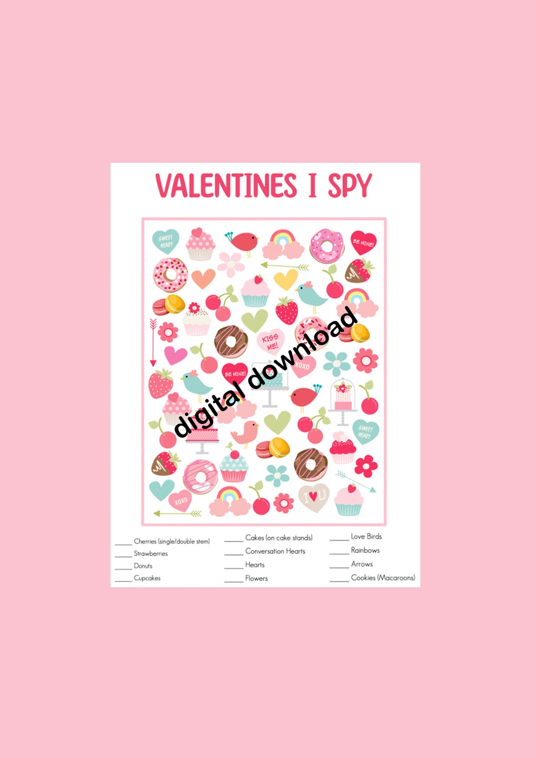 Valentine's Day I Spy | Party Valentine's Day Game | I Spy Game ...