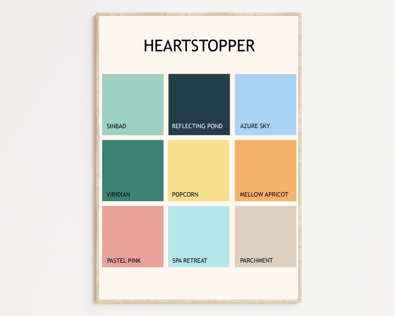 Heartstopper | Nick and Charlie Art Print | Colour Palette | Color ...