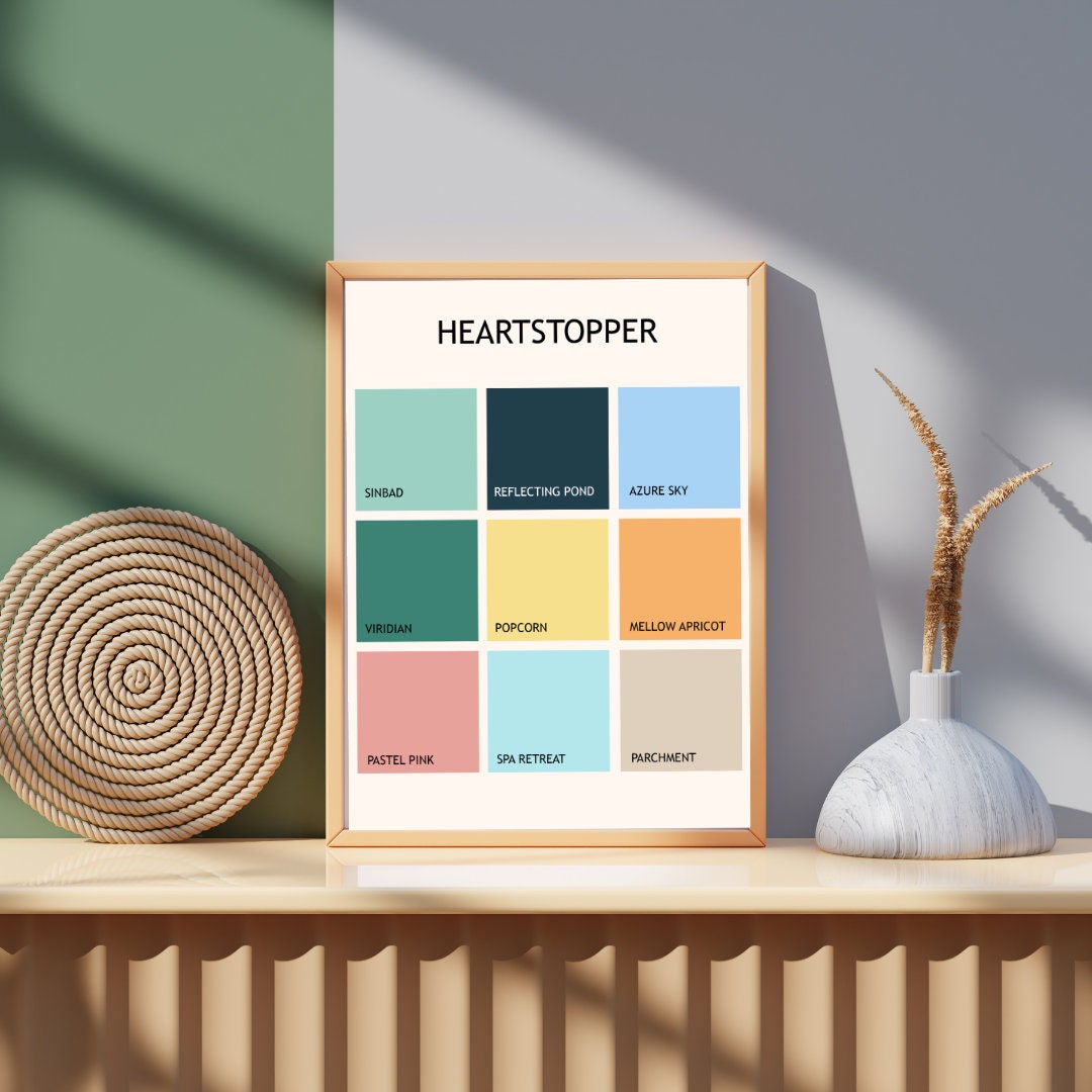 Heartstopper | Nick and Charlie Art Print | Colour Palette | Color ...