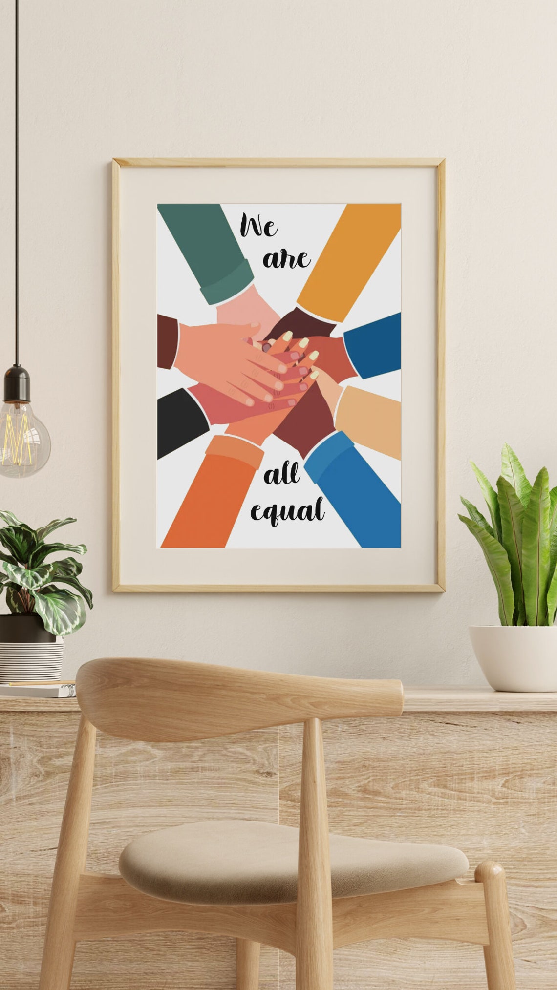 We Are All Equal Poster | Colourful Diversity Printable Art for ...