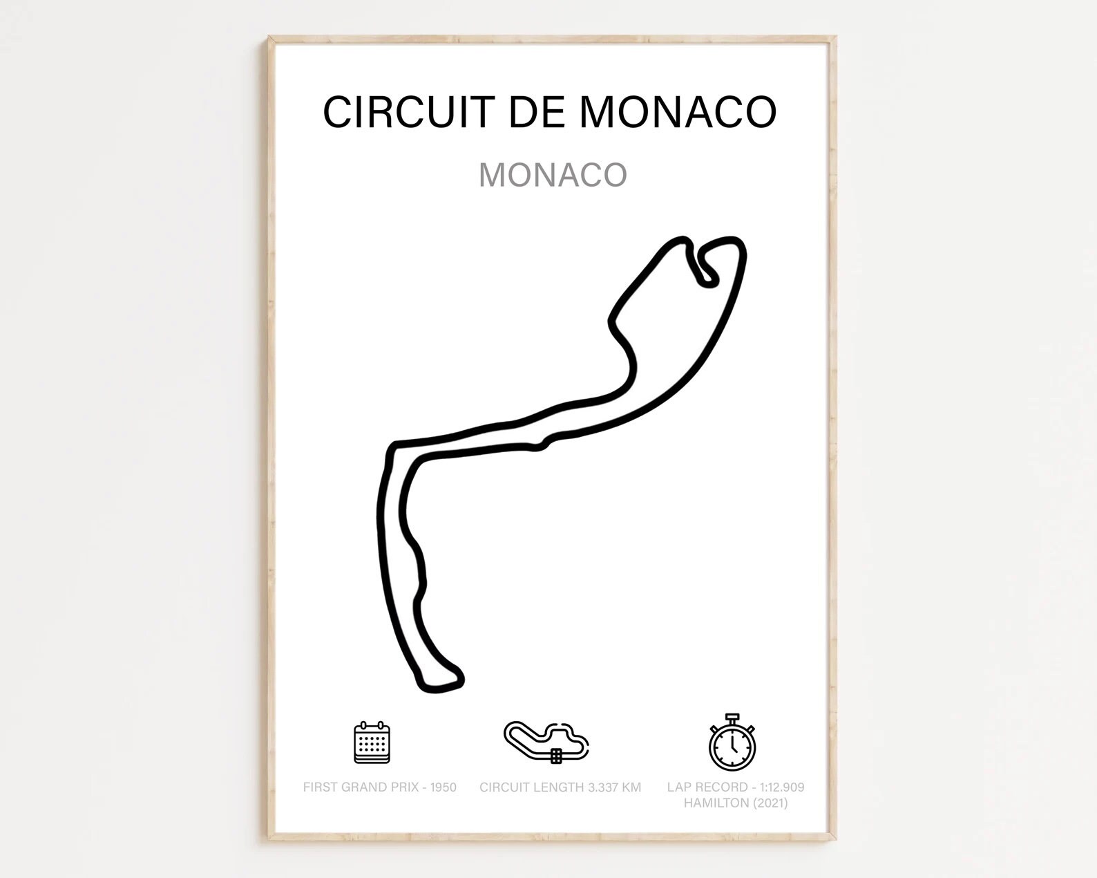 Monaco Formula 1 Circuit Print | Digital Download | F1 Track Wall Art ...
