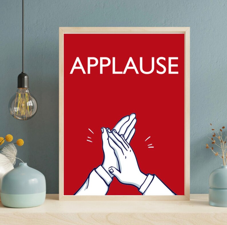 Fun Applause Printable Art Typography Art Print Theatre Lover Home ...