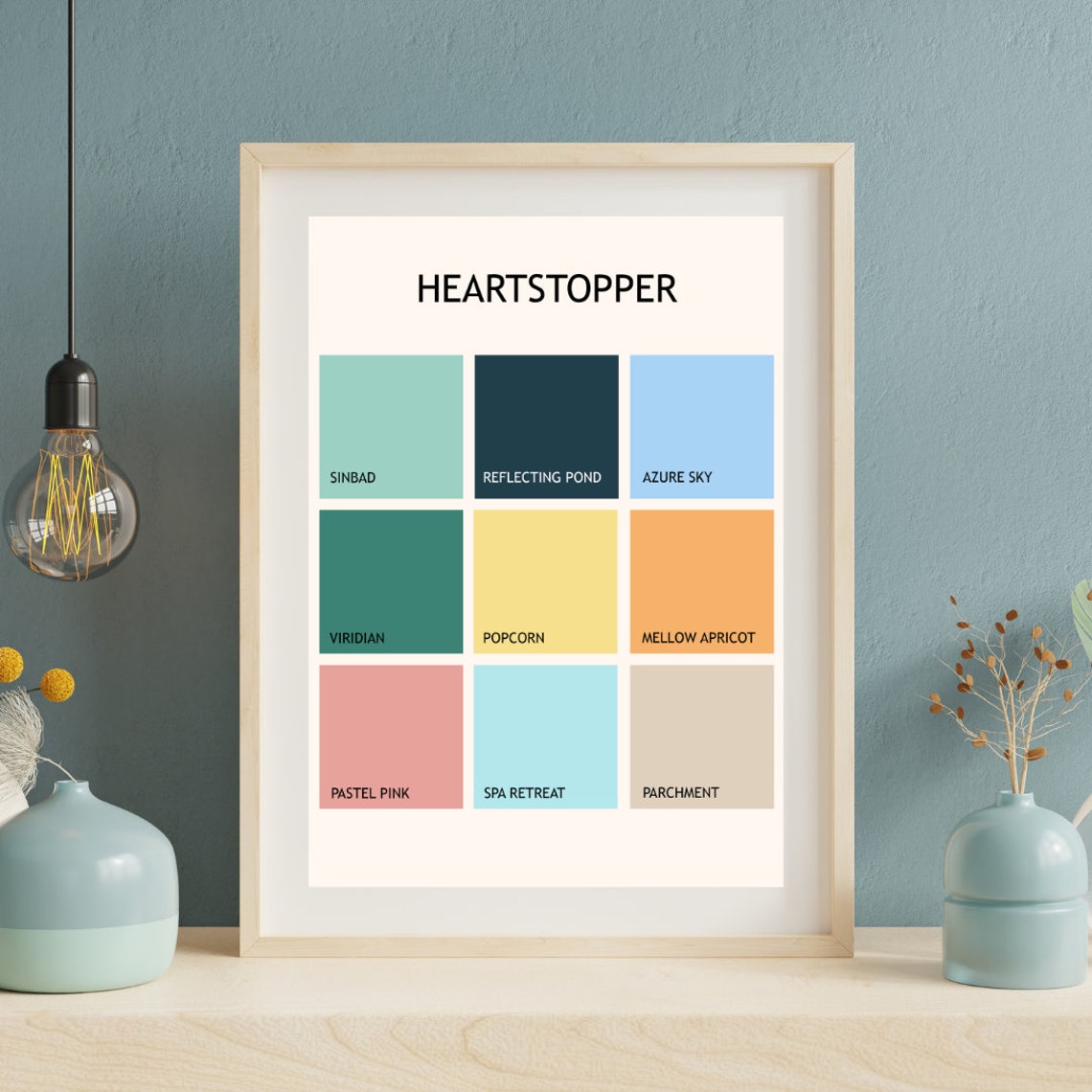 Heartstopper | Nick and Charlie Art Print | Colour Palette | Color ...
