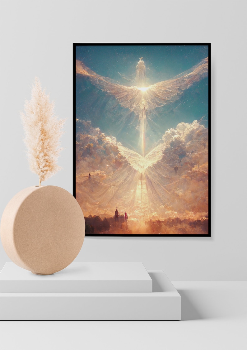 First Day in Heaven, Painting, Original, Digital Download, Art Prints ...