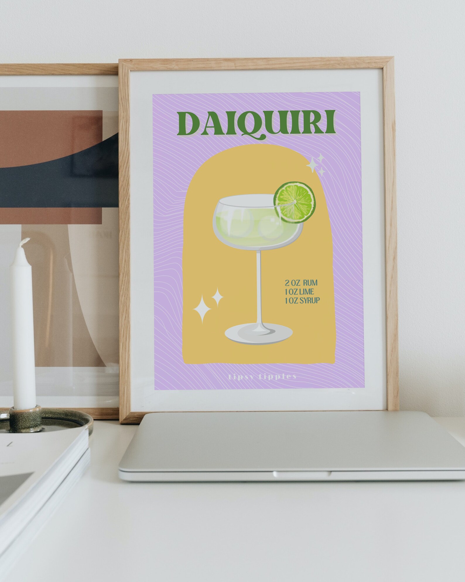 Custom Cocktail Drink Print Set, A4, Colourful Art, Bar Prints, Wall ...