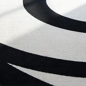 Modern Black and White Abstract Rug Hand Made Large Area Luxury Carpet ...