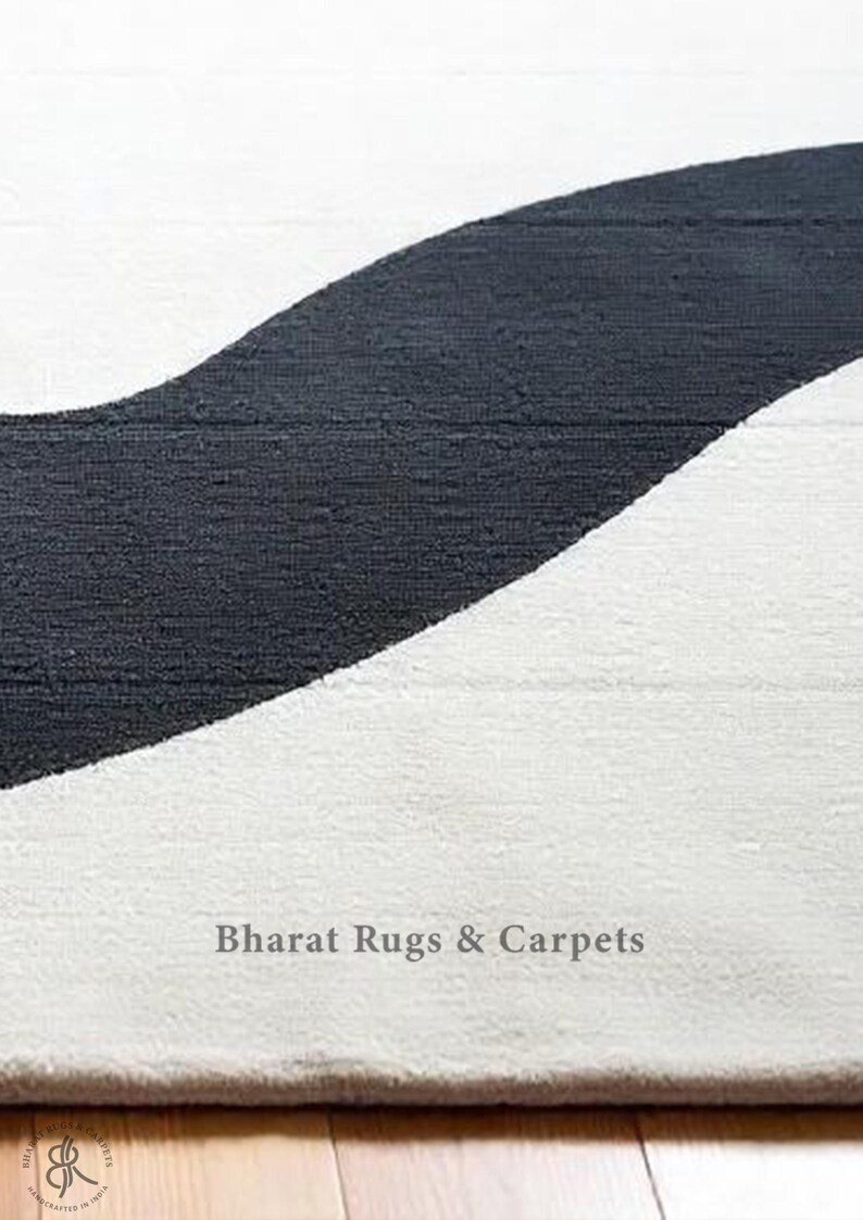 Hand Made Rug Basic Design Modern Abstract Large Area Rug Soft Wool ...