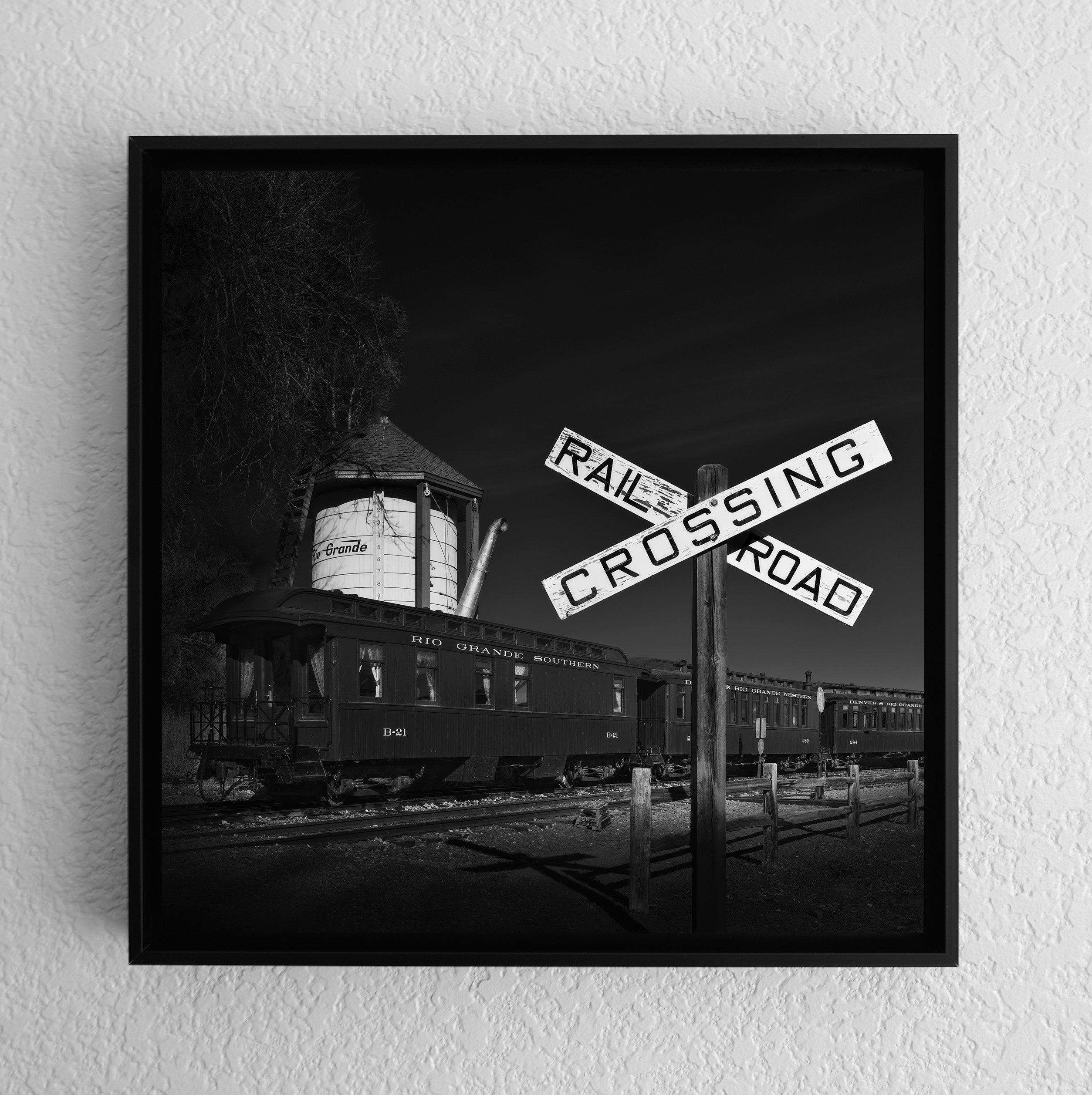 Denver and Rio Grande Western Coach No. 284 Train Coach Black & White ...