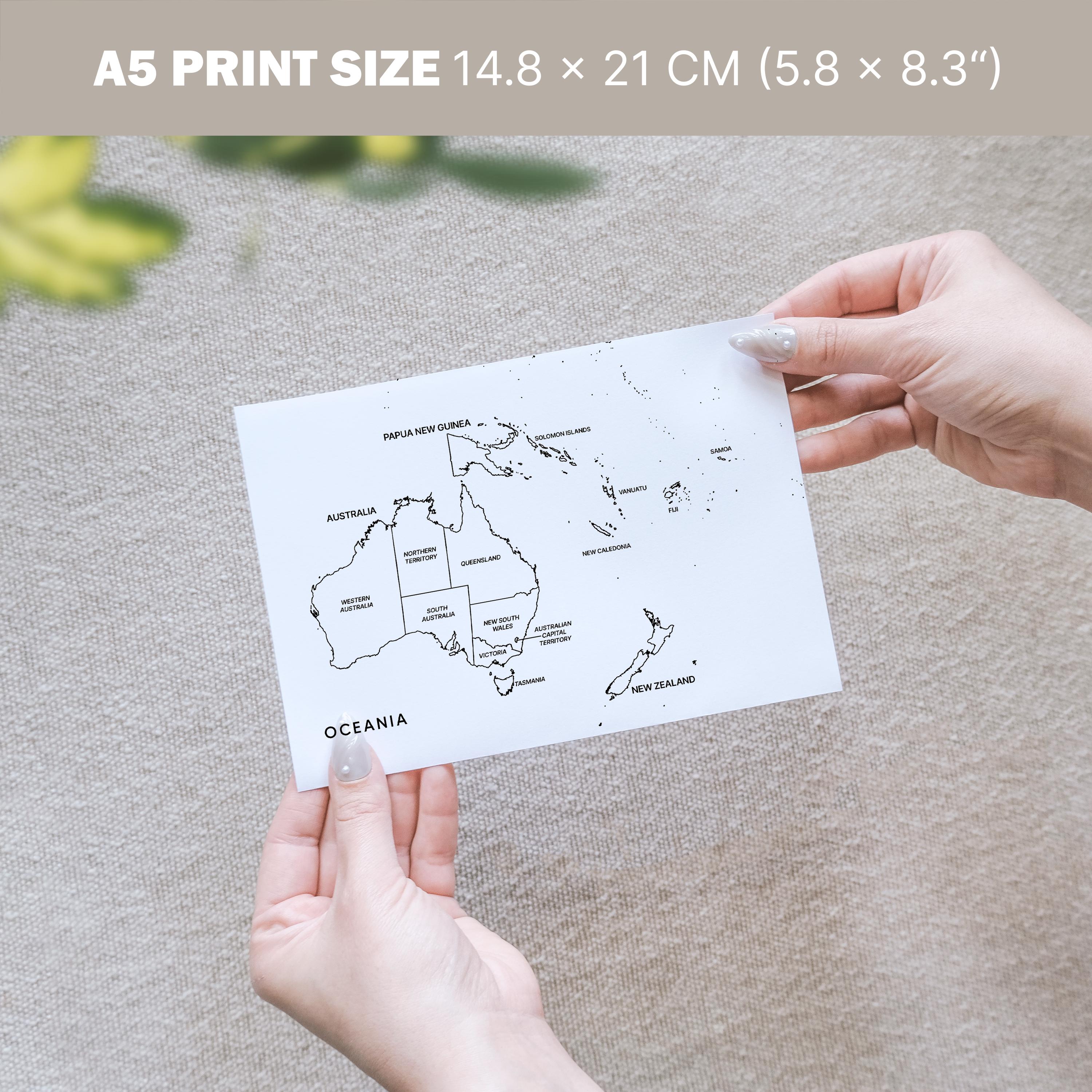Printable Oceania Map | Blank Outline Map for Coloring & Travel ...